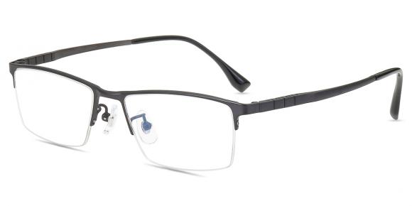 Men's semi-rimless titanium eyeglasses | Optieast.com